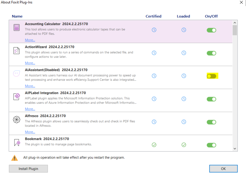 How to disable AI Assistant and Support Center?