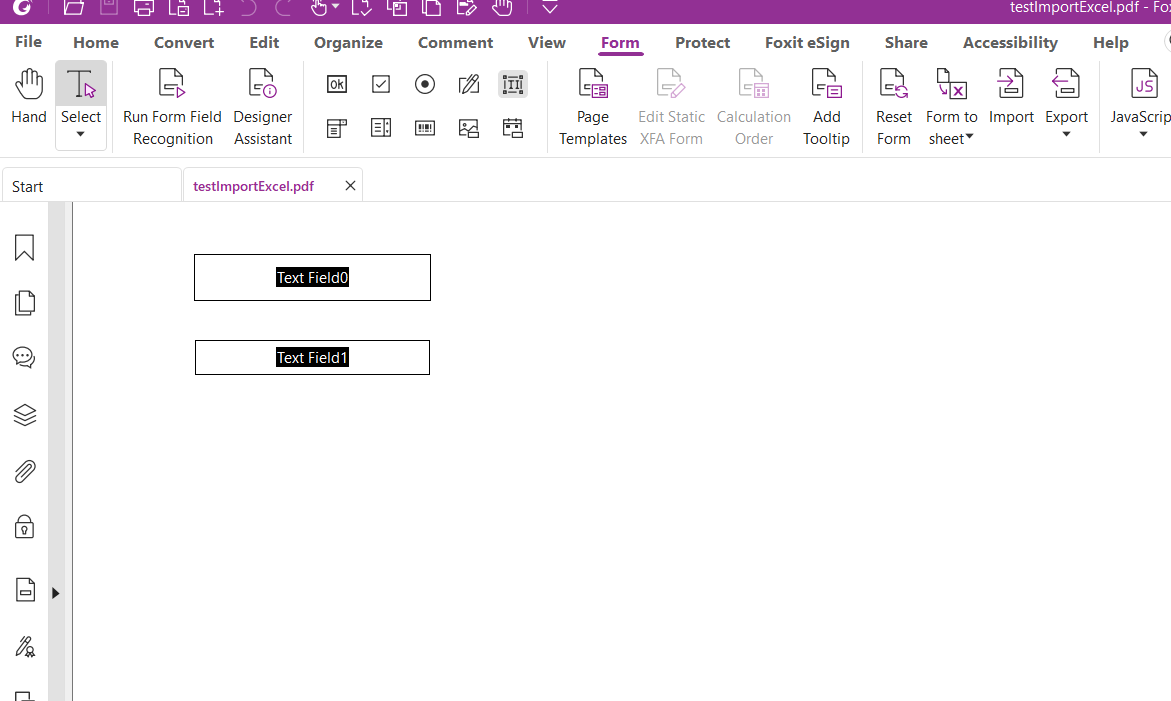 Import Data from Excel Spreadsheet to PDF Form