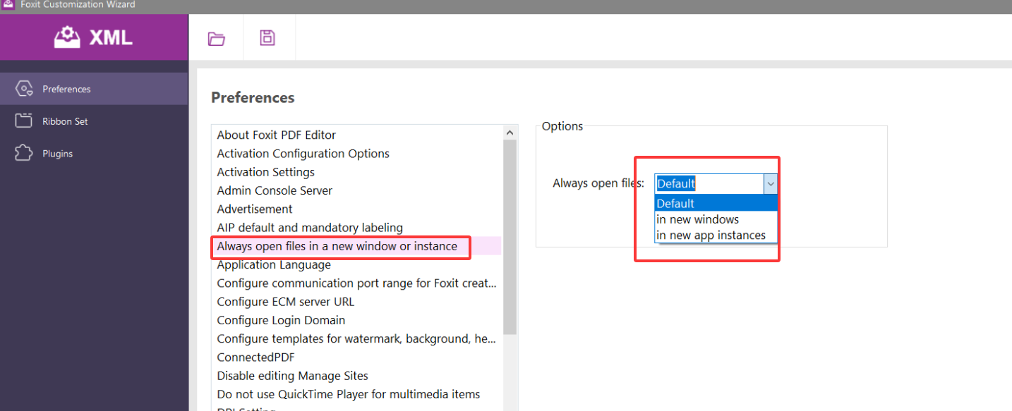 How to enable/ disable multiple Foxit PDF Editor windows
