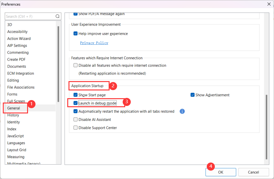 How to enable Debug Mode in Foxit PDF Editor