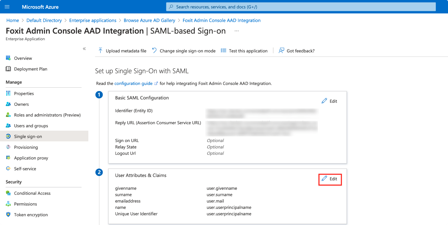 Entra ID SSO/SAML and Manual User Sync Configuration (formerly Azure)